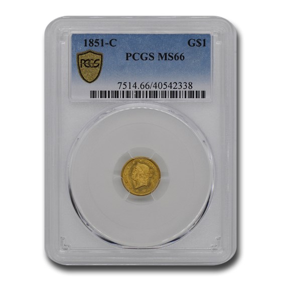Buy 1851-C $1 Liberty Head Gold MS-66 PCGS | APMEX
