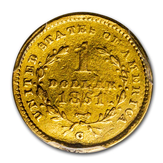 Buy 1851-C $1 Liberty Head Gold XF Details PCGS (Mount Removed) | APMEX