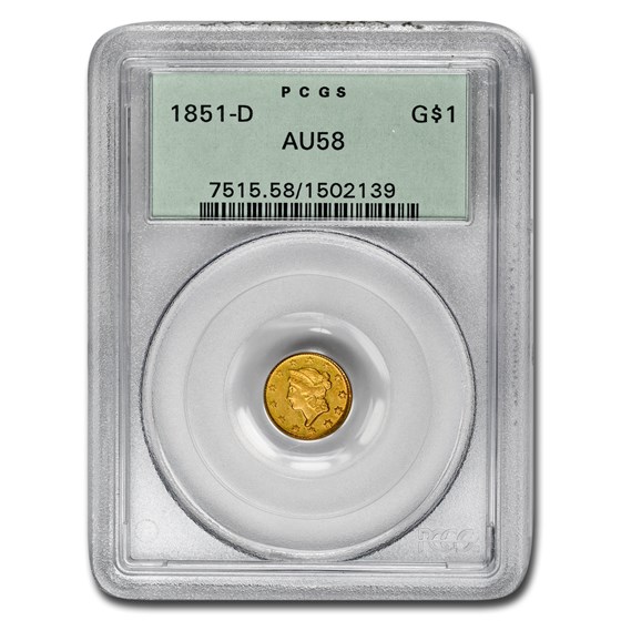 Buy 1851-D $1 Liberty Head Gold AU-58 PCGS | APMEX