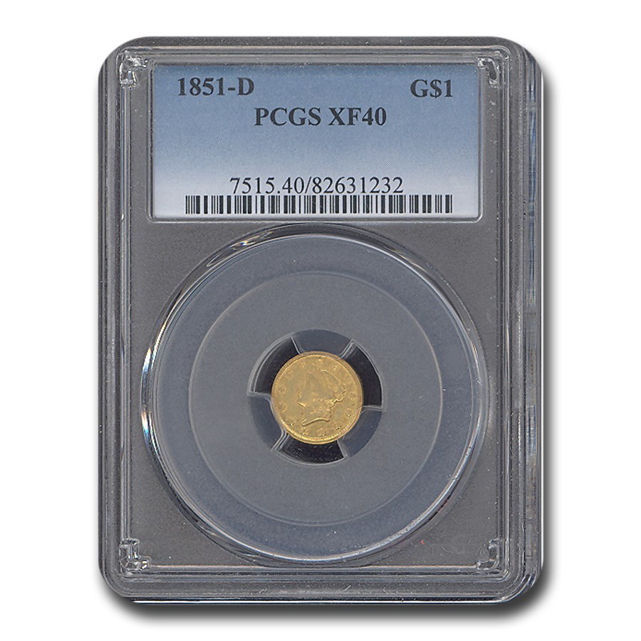 Buy 1851-D $1 Liberty Head Gold XF-40 PCGS | APMEX