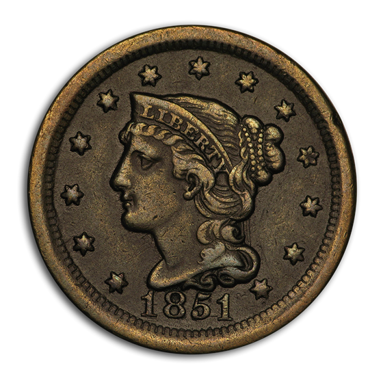 1851 Large Cent XF (N-4) Coin For Sale | Large Cents (1793 - 1857 ...