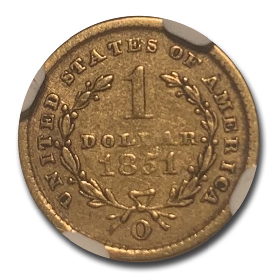 Buy 1851-O $1 Liberty Head Gold AU-53 NGC | APMEX