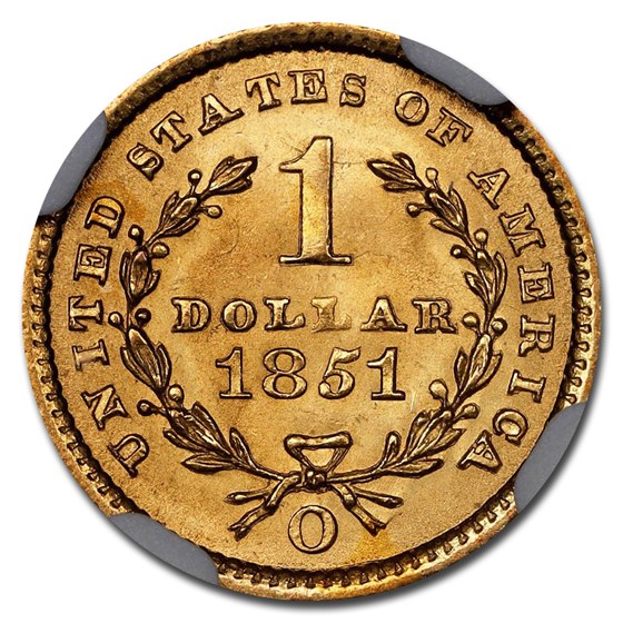 Buy 1851-O $1 Liberty Head Gold MS-65 NGC | APMEX