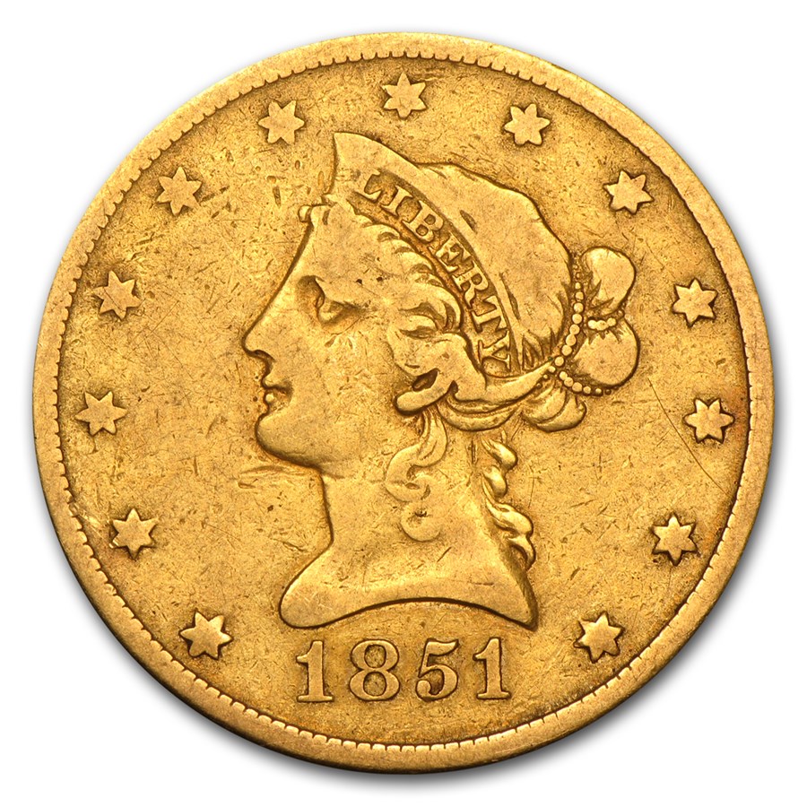 Buy 1851-O $10 Liberty Gold Eagle Fine | APMEX
