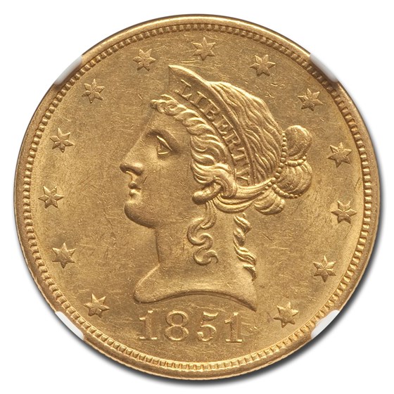 Buy 1851-O $10 Liberty Gold Eagle MS-60 NGC | APMEX