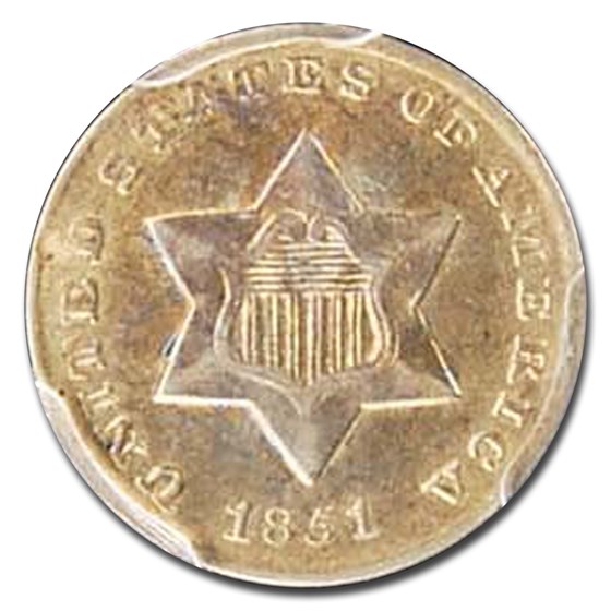 Buy 1851-O Three Cent Silver AU-58 PCGS | APMEX