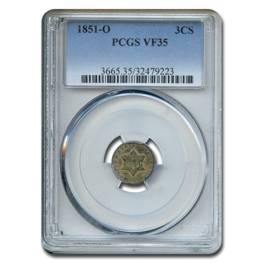 Buy 1851-O Three Cent Silver VF-35 PCGS | APMEX