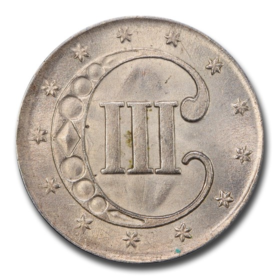 1851 Three Cent Silver MS-64 PCGS CAC