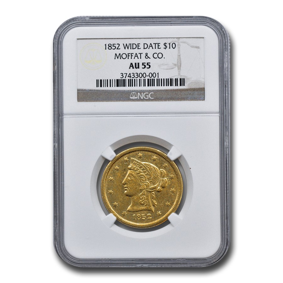 Buy 1852 $10 Moffat & Co. Liberty Gold Eagle AU-55 | APMEX