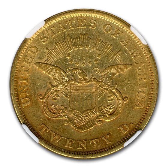 Buy 1852/1852 $20 Liberty Gold Double Eagle AU-53 NGC (FS-301) | APMEX