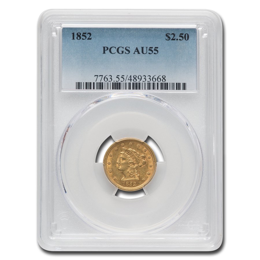 Buy 1852 $2.50 Liberty Gold Quarter Eagle AU-55 PCGS | APMEX