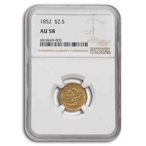 Buy 1852 $2.50 Liberty Gold Quarter Eagle AU-58 NGC | APMEX