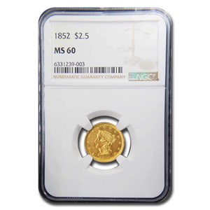 Buy 1852 $2.50 Liberty Gold Quarter Eagle MS-60 NGC | APMEX