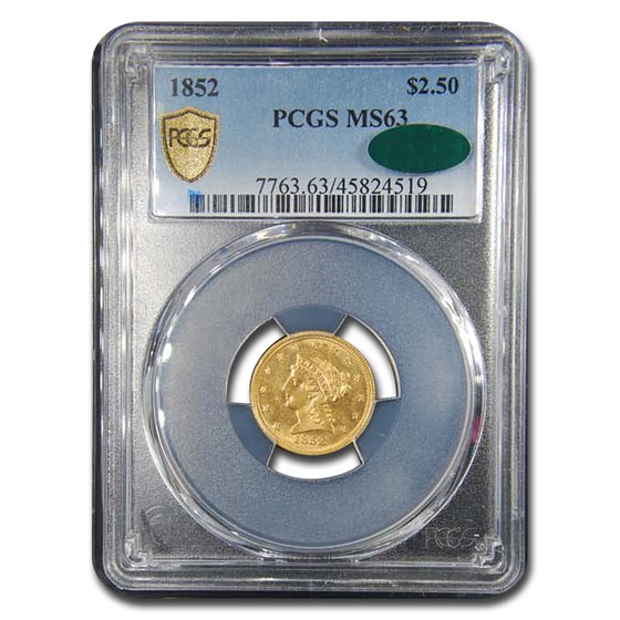 Buy 1852 $2.50 Liberty Gold Quarter Eagle MS-63 PCGS CAC | APMEX