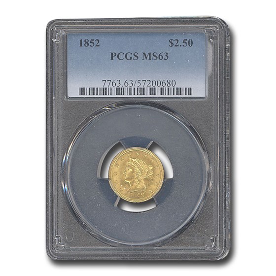 Buy 1852 $2.50 Liberty Gold Quarter Eagle MS-63 PCGS | APMEX