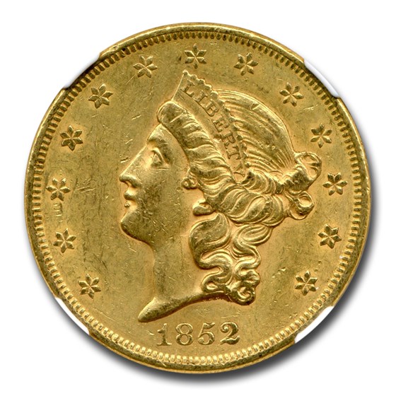 Buy 1852 $20 Liberty Gold Double Eagle AU-55 NGC CAC | APMEX