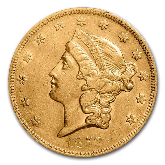 Buy 1852 $20 Liberty Gold Double Eagle AU Details PCGS | APMEX