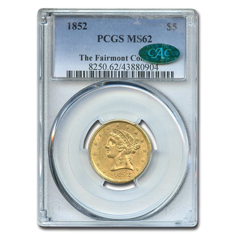 Buy 1852 $5 Liberty Gold Half Eagle MS-62 PCGS CAC | APMEX