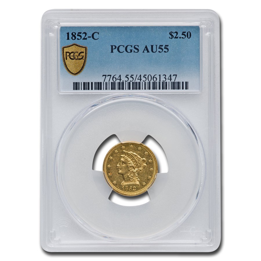 Buy 1852-C $2.50 Liberty Gold Quarter Eagle AU-55 PCGS | APMEX
