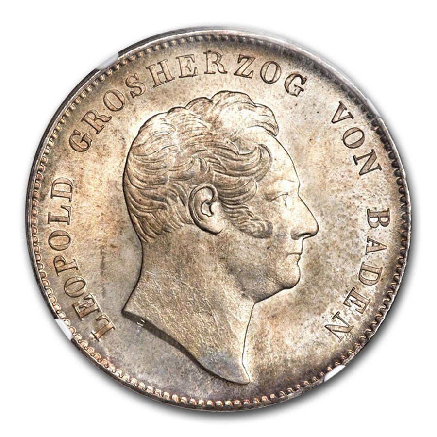 Buy 1852 German State Baden Silver 2 Thaler Leopold I MS-67 NGC | APMEX