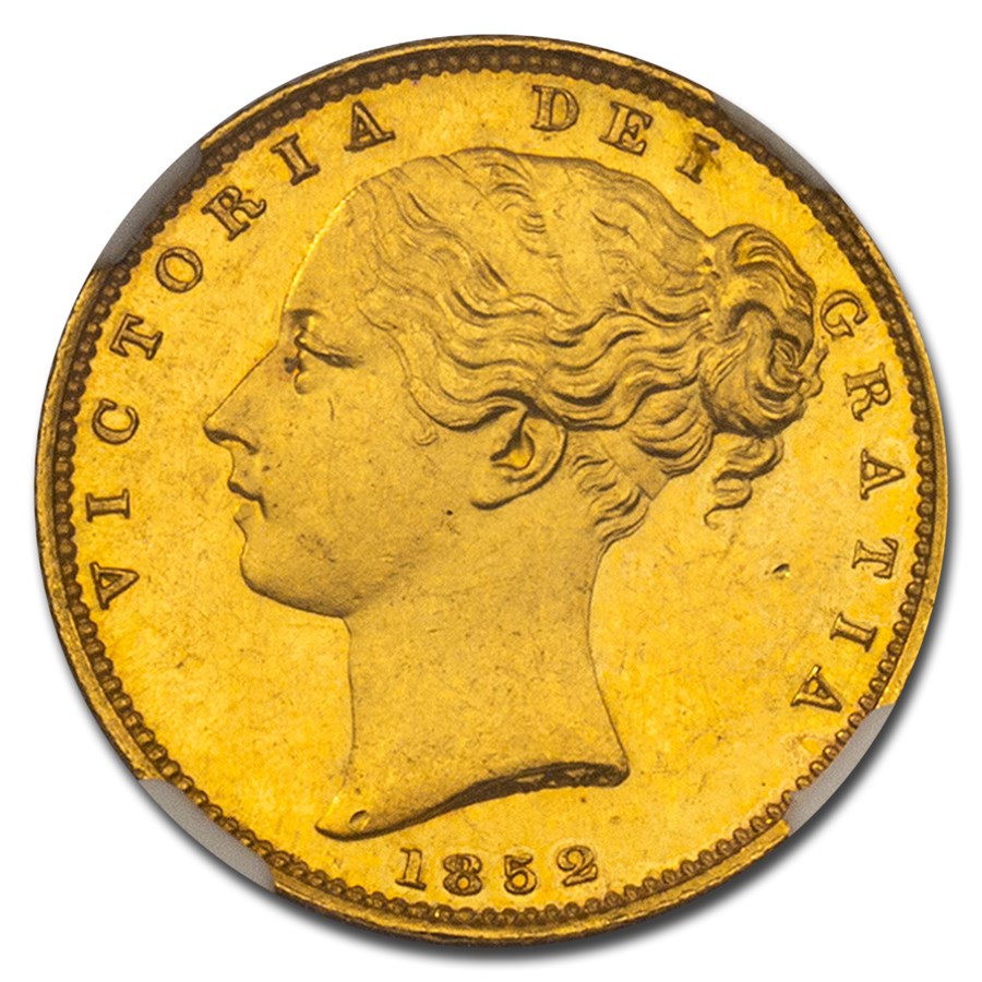 Buy 1852 Great Britain Gold Sovereign Victoria MS-64+ NGC | APMEX