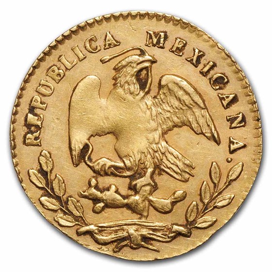 Buy 1852 Mo GC Mexico Gold 1/2 Escudo XF | APMEX