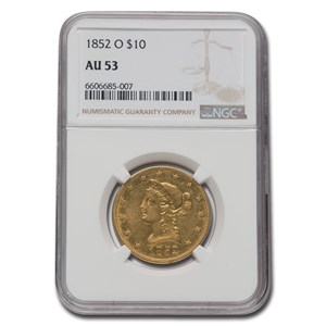 Buy 1852-O $10 Liberty Gold Eagle AU-53 NGC | APMEX