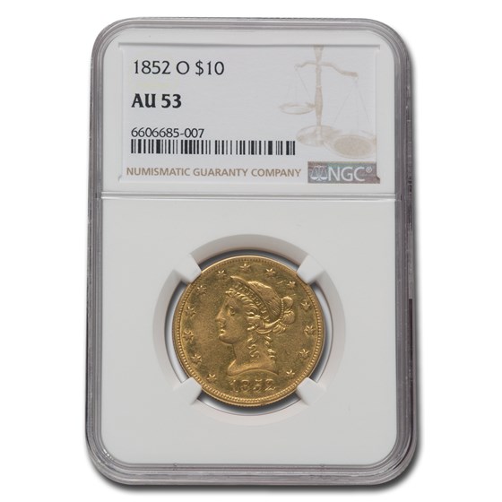 Buy 1852-O $10 Liberty Gold Eagle AU-53 NGC | APMEX