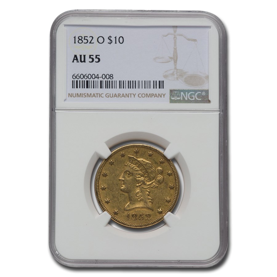 Buy 1852-O $10 Liberty Gold Eagle AU-55 NGC | APMEX