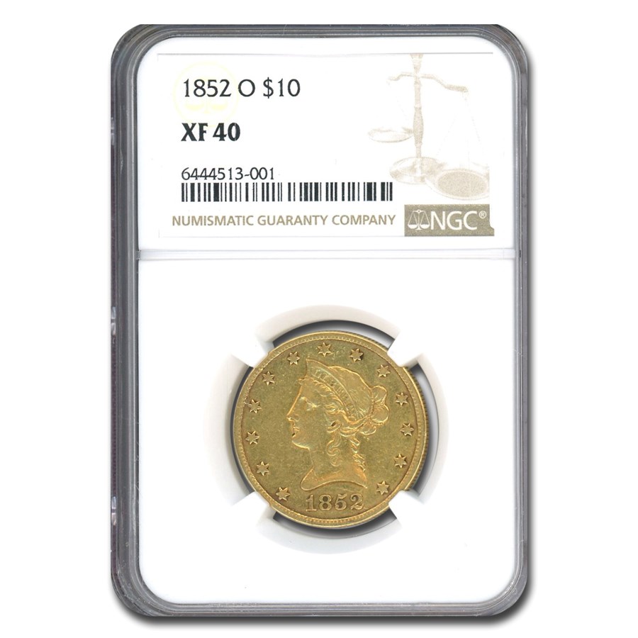 Buy 1852-O $10 Liberty Gold Eagle XF-40 NGC | APMEX