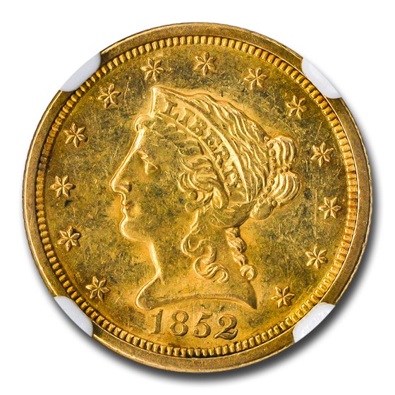 Buy 1852-O $2.50 Liberty Gold Quarter Eagle MS-61 NGC | APMEX