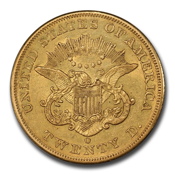 Buy 1852-O $20 Liberty Gold Double Eagle AU-55 PCGS | APMEX