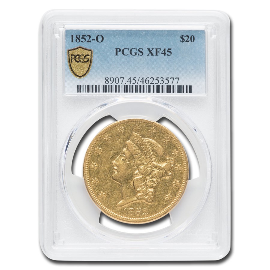 Buy 1852-O $20 Liberty Gold Double Eagle XF-45 PCGS | APMEX