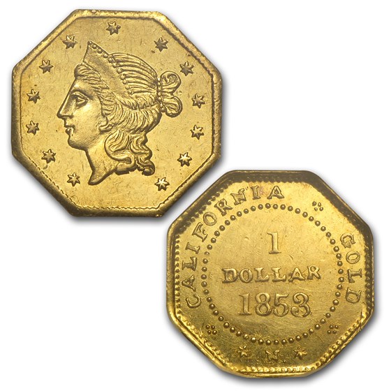 Buy 1853-1871 5 Piece California Fractional Gold Type Set AU-UNC | APMEX