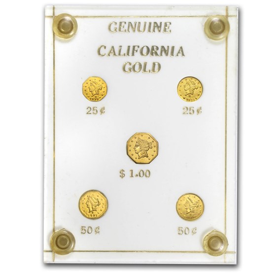 Buy 1853-1871 5 Piece California Fractional Gold Type Set AU-UNC | APMEX