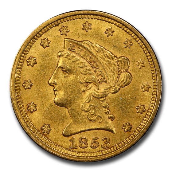 Buy 1853 $2.50 Liberty Gold Quarter Eagle MS-62 PCGS | APMEX
