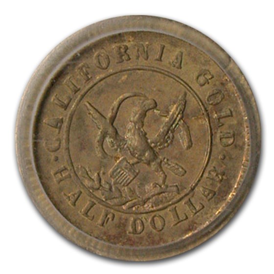 Buy 1853 50c Arms of California Fractional Gold AU-58 PCGS (BG-435) | APMEX