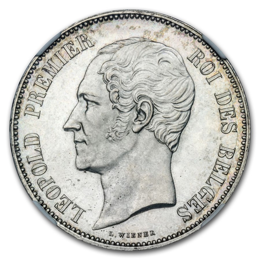 Buy 1853 Belgium Silver 5 Francs Leopold I MS-65 NGC | APMEX