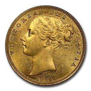 Buy 1853 Great Britain Gold Sovereign Victoria MS-64 PCGS | APMEX