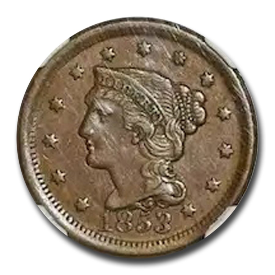 Buy 1853 Large Cent AU-53 NGC | APMEX