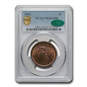 Buy 1853 Large Cent MS-64 PCGS CAC (Red/Brown) | APMEX