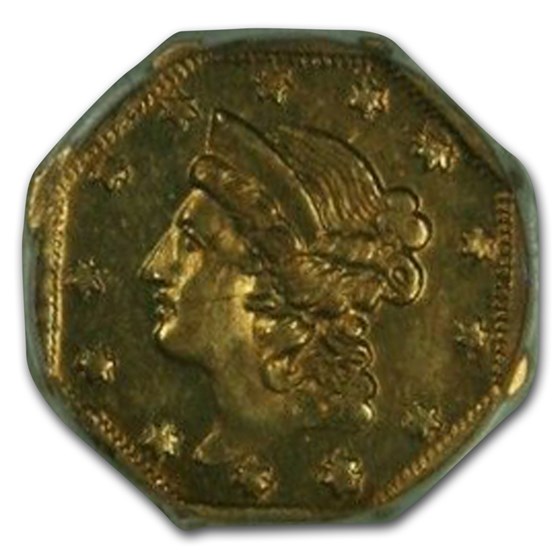 Buy 1853 Liberty Octagonal One Dollar Gold AU-58 PCGS (BG-503) | APMEX
