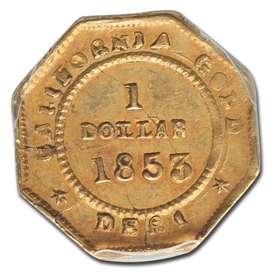 Buy 1853 Liberty Octagonal One Dollar Gold MS-62 PCGS (BG-518) | APMEX