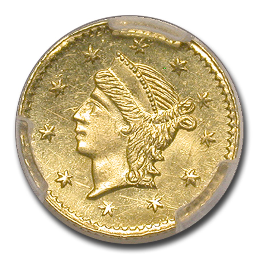 Buy (1853) Liberty Round 25 Cent Gold MS-62 PCGS (BG-221) | APMEX