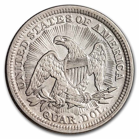 Buy 1853 Liberty Seated Quarter w/Arrows & Rays AU (Rotated Reverse ...