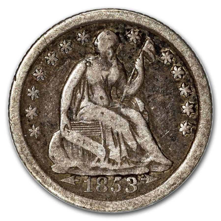 Buy 1853-O Liberty Seated Half Dime w/Arrows VF | APMEX