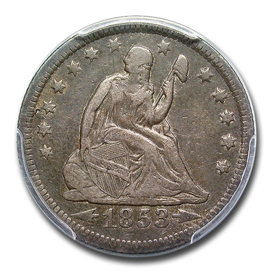 Buy 1853-O Liberty Seated Quarter Arrows & Rays VF-30 PCGS | APMEX