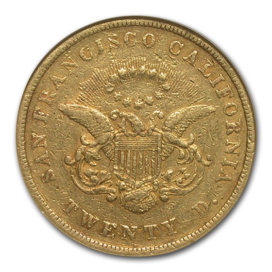 Buy 1854 $20 Liberty Gold Double Eagle AU-50 NGC (Kellogg & Co.) | APMEX