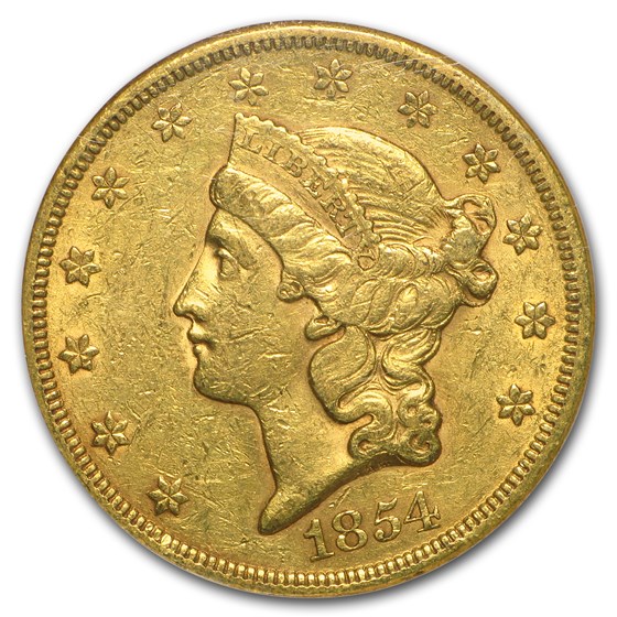 Buy 1854 $20 Liberty Gold Double Eagle AU-53 NGC (Small Date) | APMEX