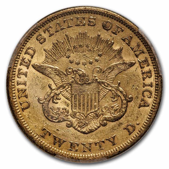 Buy 1854 $20 Liberty Gold Double Eagle AU-53 PCGS (Small Date) | APMEX